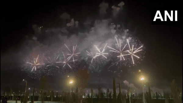 A warm welcome: Fireworks in Samarkand ahead of SCO Heads of State ...