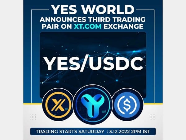 YES WORLD Token announces YES/USDC Trading Pair on XT.com Exchange ...