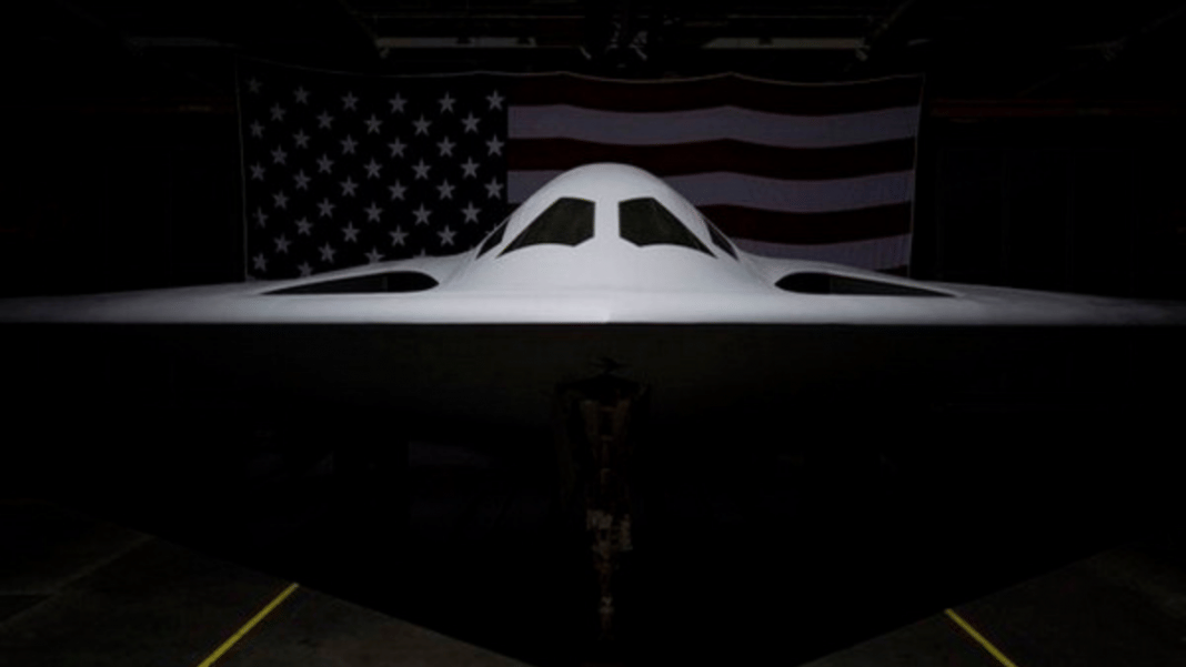 US Air Force reveals new B-21 raider nuclear stealth bomber in California