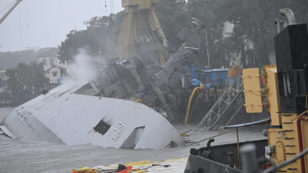 INS Brahmaputra now ‘righted’, extent of damage being assessed after ...