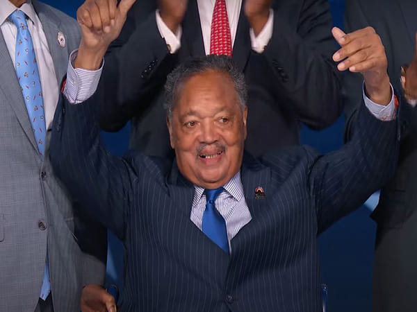 US civil rights activist Jesse Jackson makes surprise appearance at ...