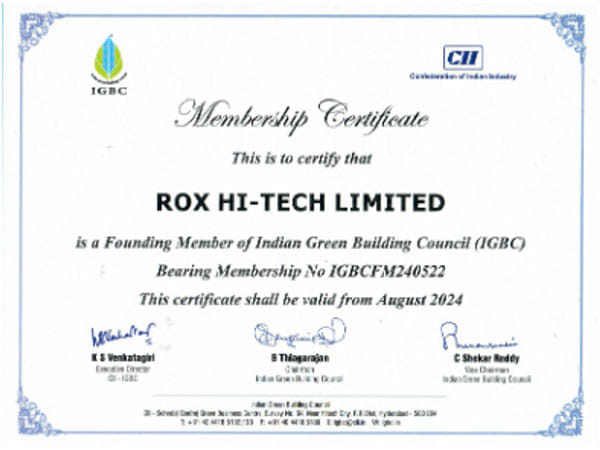 ROX Hi-Tech Limited Becomes Founding Member of Indian Green Building ...
