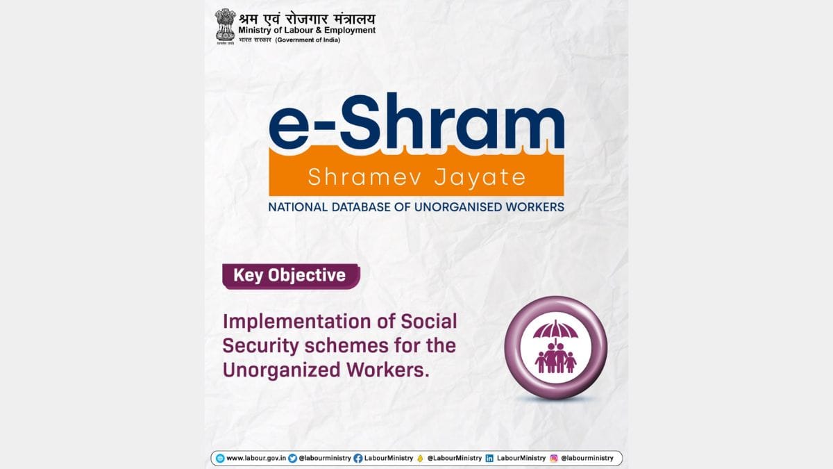 Government Launches eShram Portal for Unorganized Workers