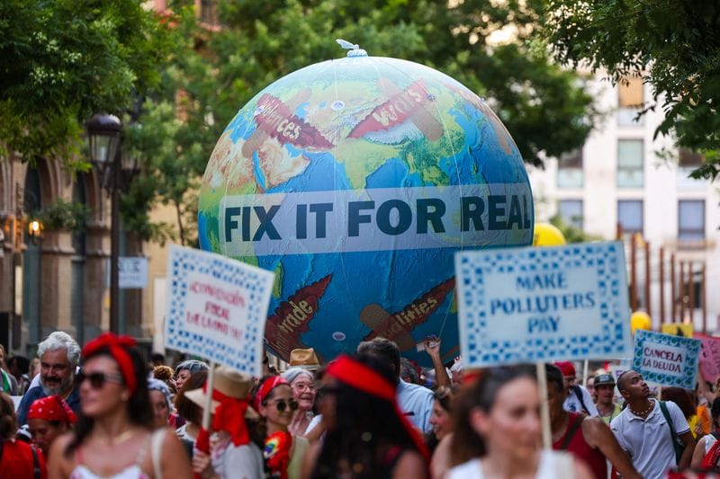 Protesters demand debt cancellation, climate action ahead of UN summit ...