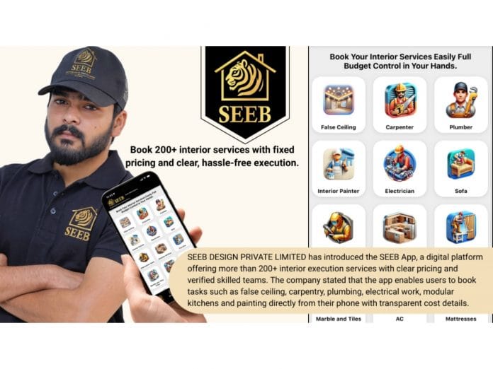 Pune-based startup SEEB launches app to book 200+ interior execution ...