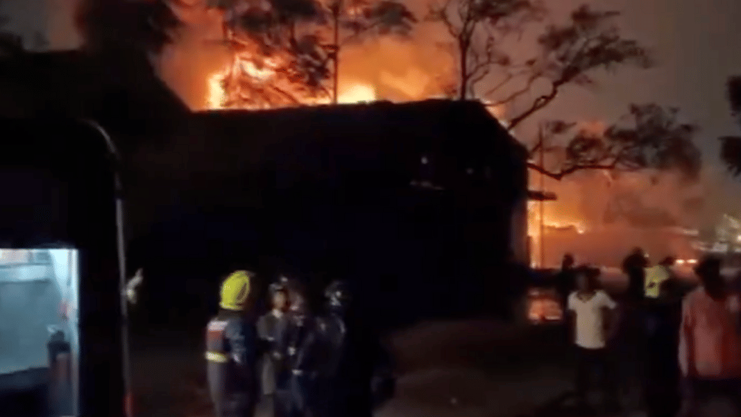 Fire breaks out at chemical factory in Navi Mumbai.