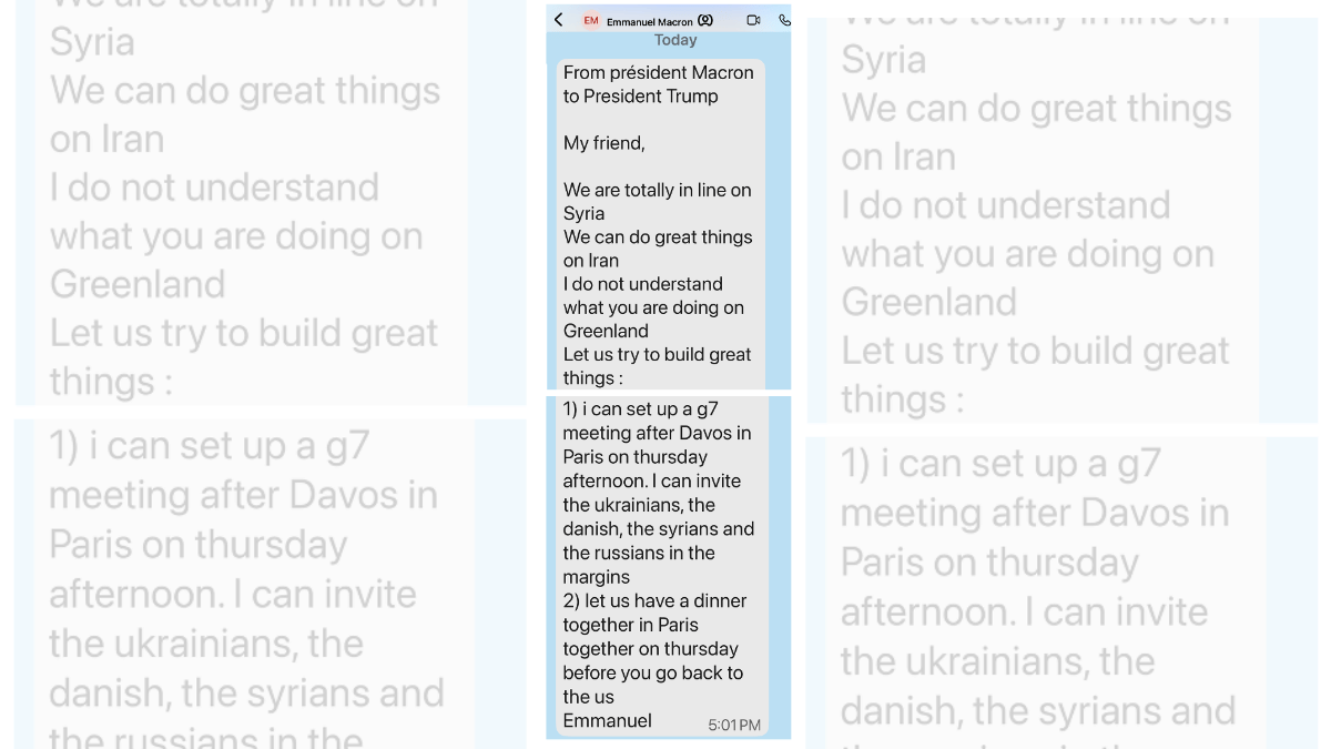 Trump posts screenshots of Macron's text messages, questioning ...