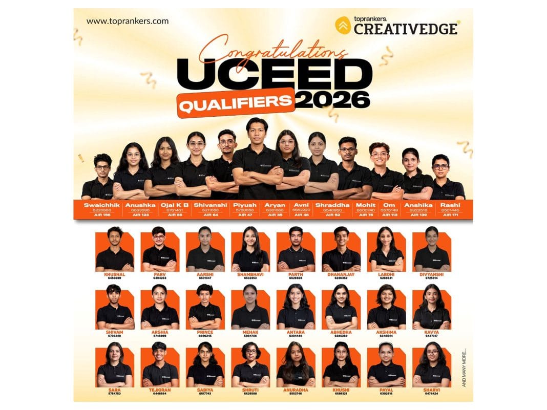 Creative Edge by Toprankers Announces UCEED 2026 Results: 7 Students ...