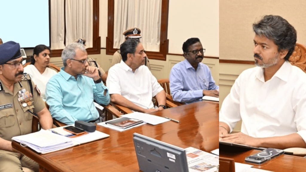 Under fire from Oppn, Vijay holds review meet with police brass