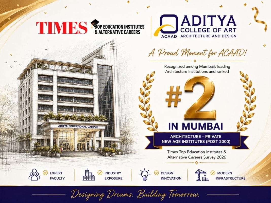 Aditya College of Architecture and Design Ranked #2 in Mumbai in Times ...